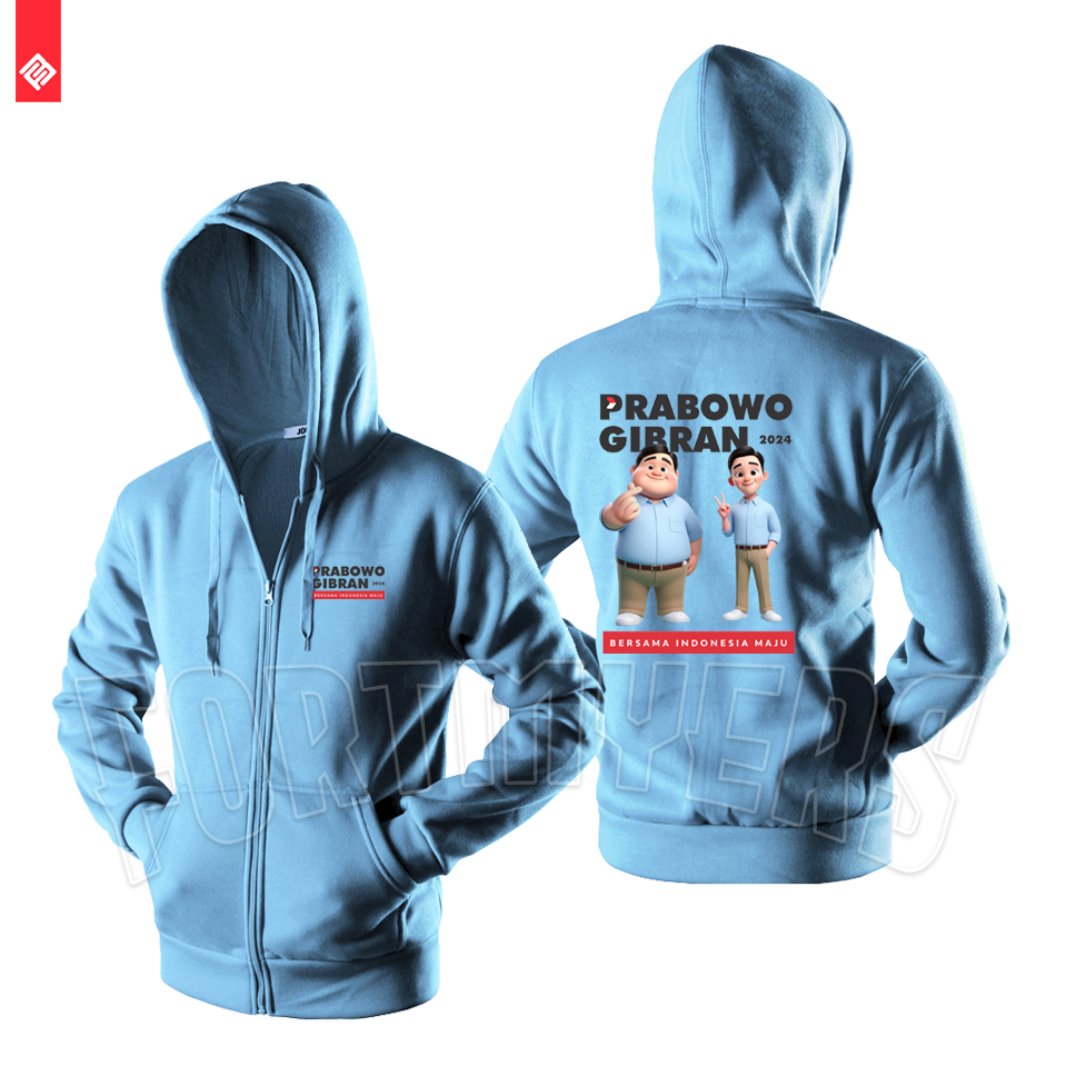 Jual JAKET HOODIE ZIPPER PRABOWO GIBRAN GEMOY BERSAMA INDONESIA MAJU ...