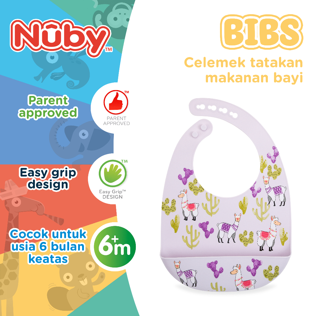 Jual Nuby Kids Silicone Bib (Llama) | Shopee Indonesia