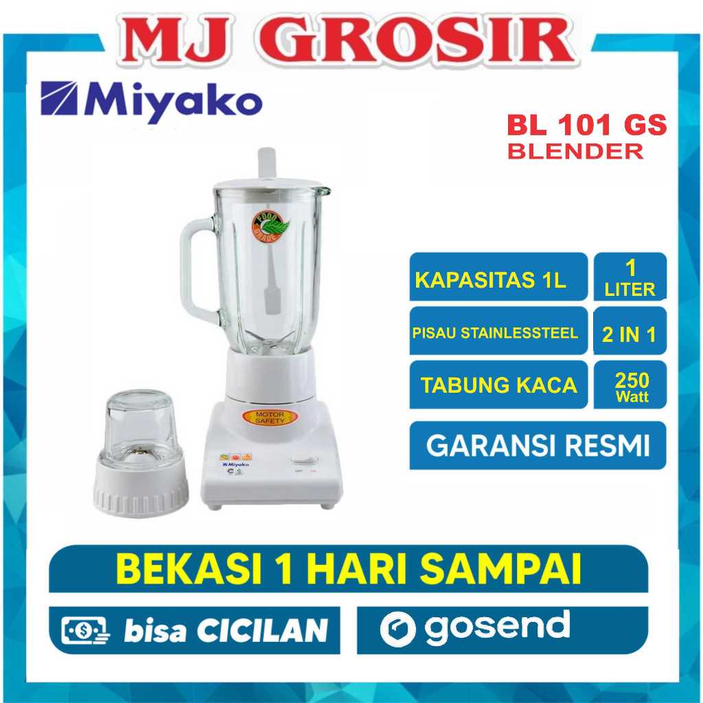 Jual BLENDER MIYAKO BL 101 GS 2 IN 1 SERBAGUNA BAHAN KACA 1 LITER ...