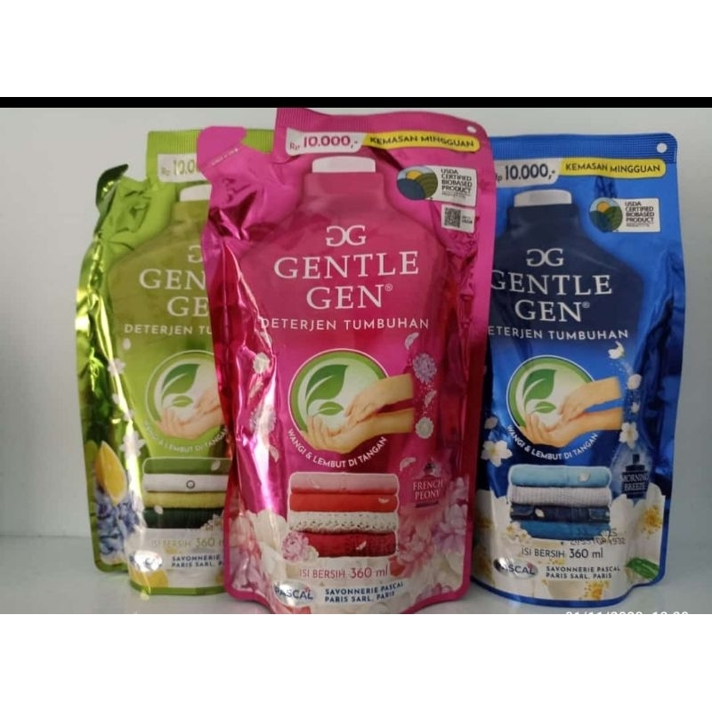 Jual SABUN GENTLE GEN DETERJEN TUMBUHAN 360 ML POUCH MORNING BREEZE ...