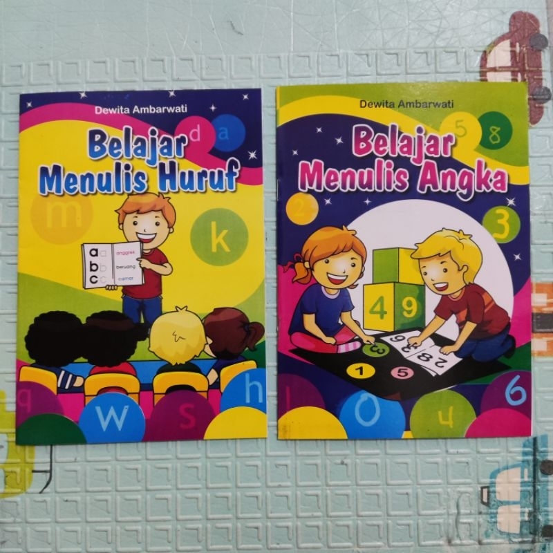 Jual Buku Paud TK - Berlatih Menulis Huruf - Berlatih Menulis Angka ...