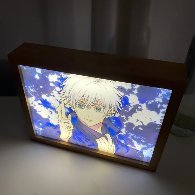 Jual Jujutsu Kaisen Satoru Gojo art painting 3D Night Led RGB Color ...