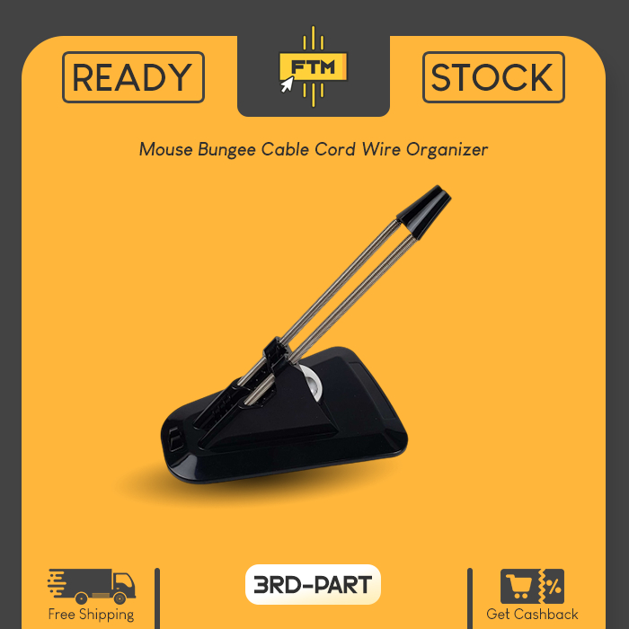 Jual Mouse Bungee Cable Cord Wire Organizer - Black | Shopee Indonesia