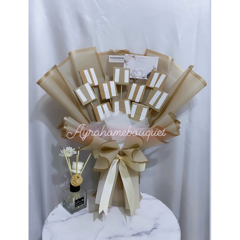Jual [KOPI] Ready Kerangka Bouquet Bucket Buket Bunga Kopi Foto Snack ...