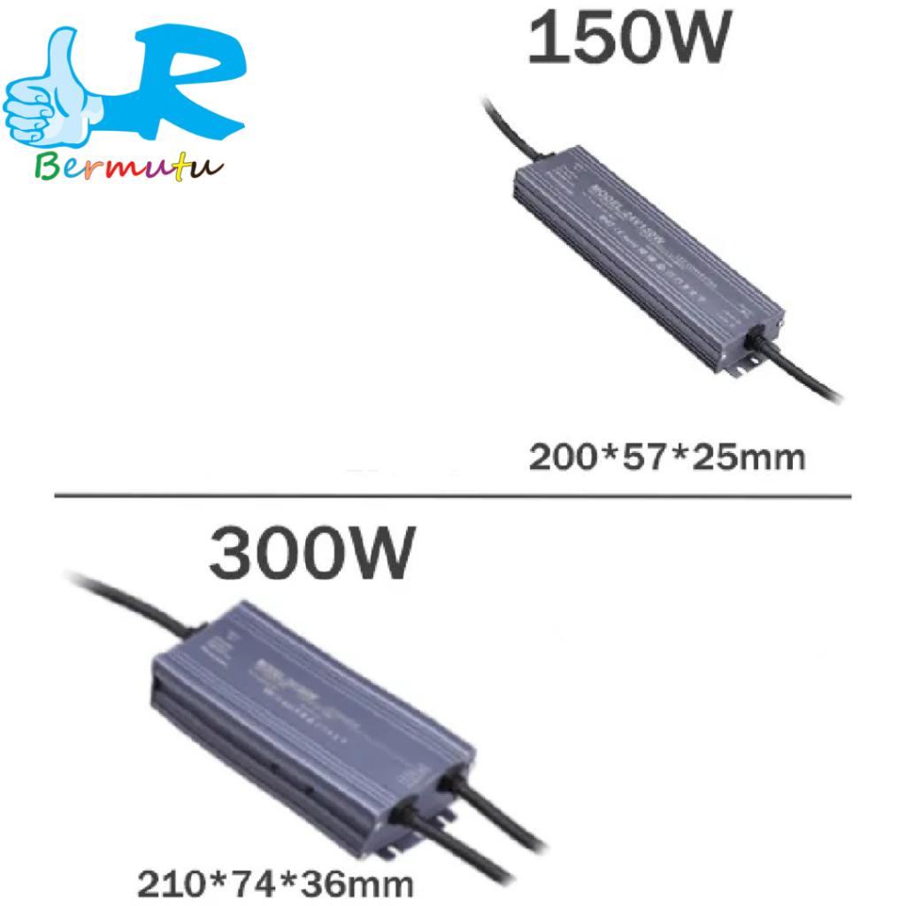 Jual Trafo Waterproof 24V 300W 12V 200 Watt IP67 Outdoor Adaptor Kolam ...