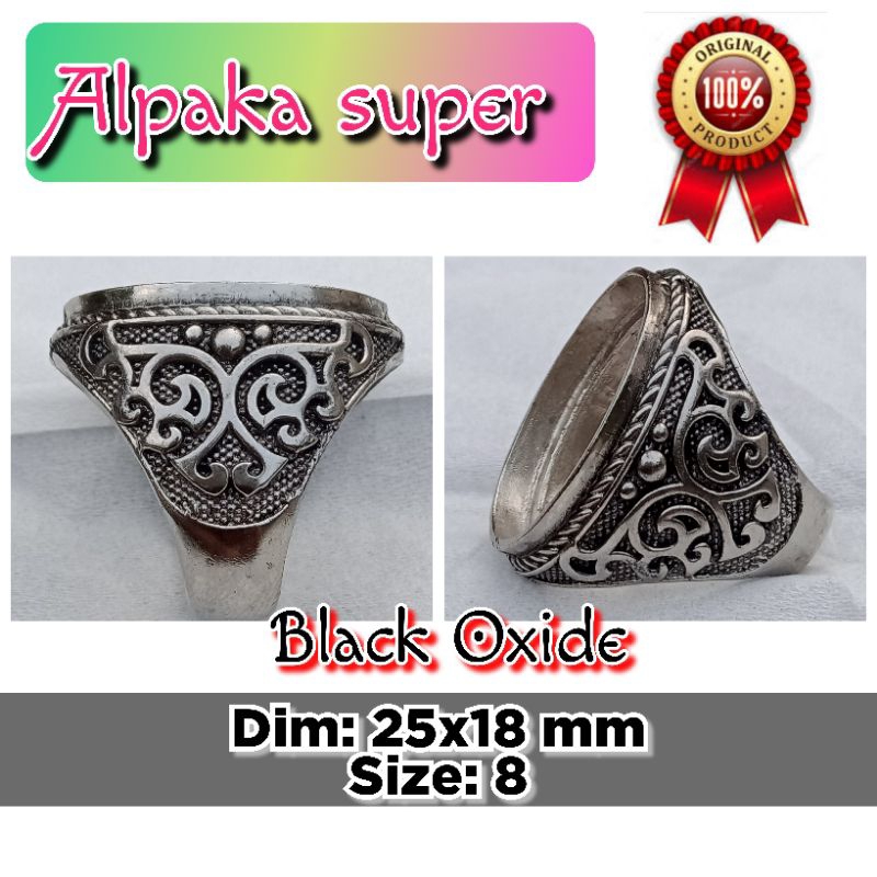 Jual emban batu akik dan permata alpaka super full ukir full.37 ...