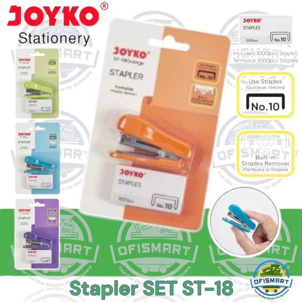 Jual Joyko Stapler Alat Staples ST-18 + Isi Stapler | @1Set=1PCs ...