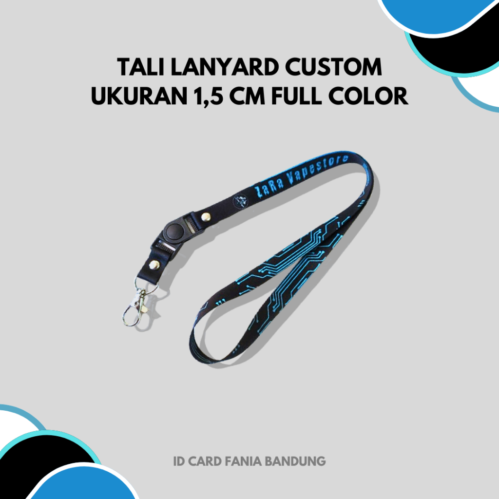 Jual custom desain lanyard print sublim full color tali id card cetak ...