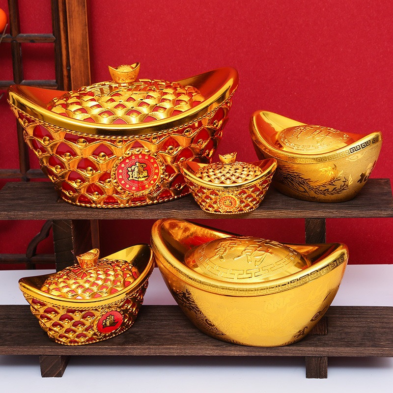 Jual Wadah Kotak Tempat Permen Imlek Besar Yuanbao Terbaru Shio Kuda ...