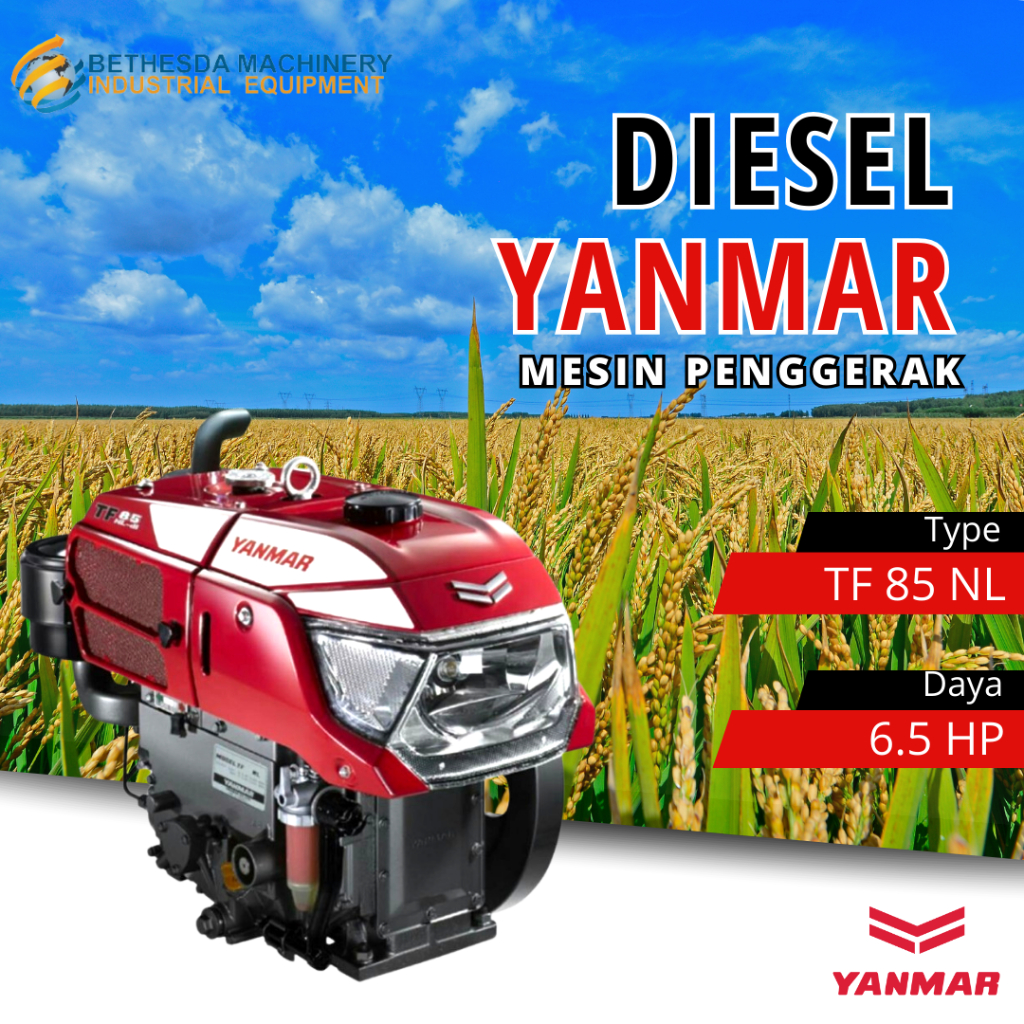 Jual Mesin Diesel Penggerak 8.5 HP Yanmar Type TF 85 NL Radiator Lampu | Shopee Indonesia