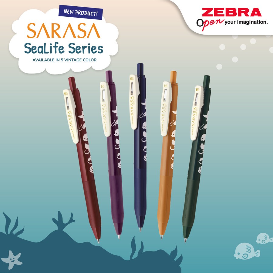 Jual Asaba Stationery - Bulpen/Pen/Pulpen Warna-Warni Zebra Gel Sarasa ...