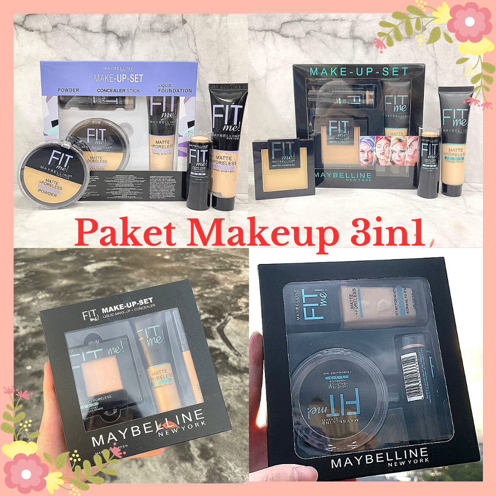 Jual PAKET MAKEUP LENGKAP ISI 3 PCS / SET 3IN1 / MBL GG Hadi / New York ...