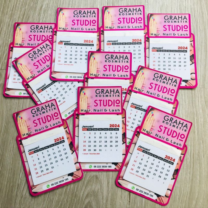 Jual Kalender Magnet 2024 BEBAS CUSTOM (90pcs) | Shopee Indonesia