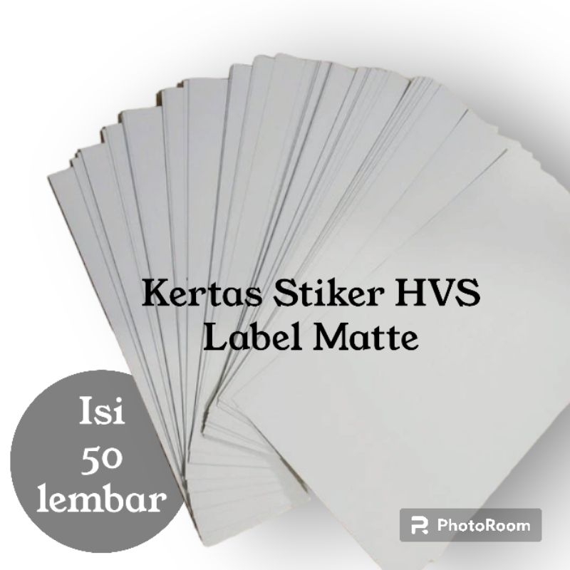 Jual Kertas Stiker Matte Ukuran HVS (Isi 50 lembar) | Shopee Indonesia