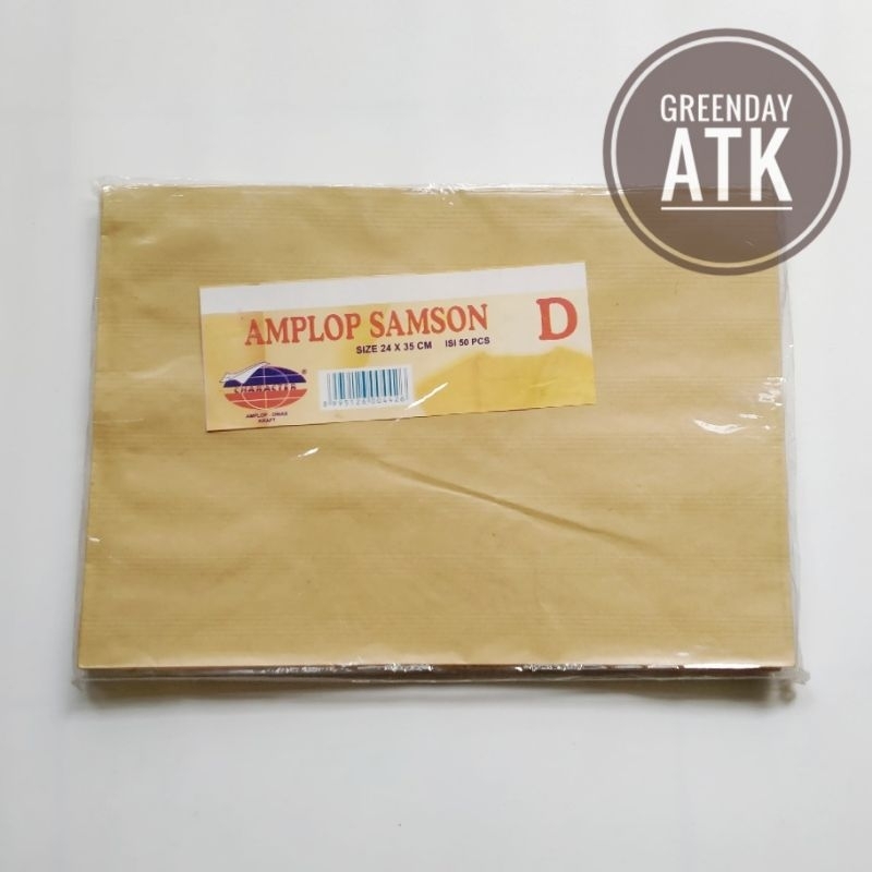 Jual Amplop Paket Dinas Coklat Samson Character D Folio 24 x 35 cm isi ...