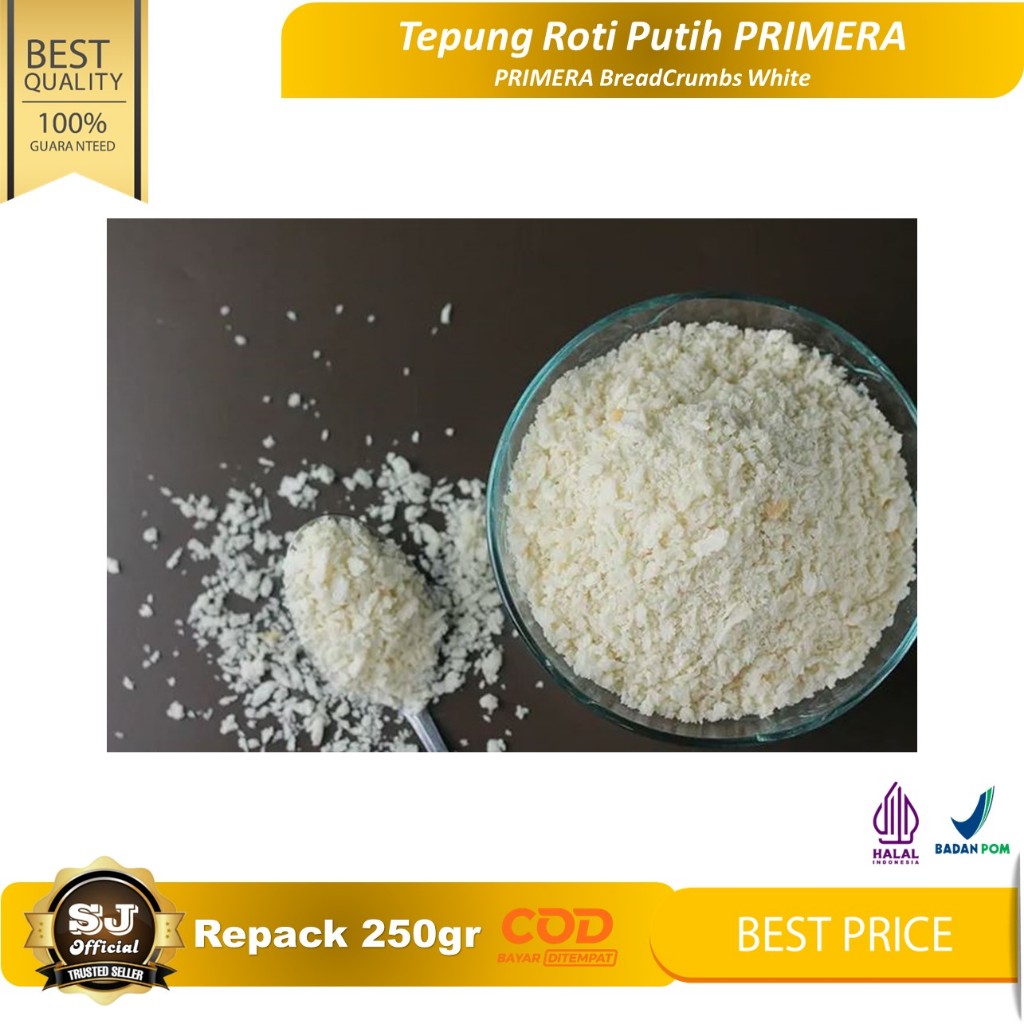Jual Tepung Roti Putih PRIMERA 250gr / Tepung Panko Putih / Panir Putih ...