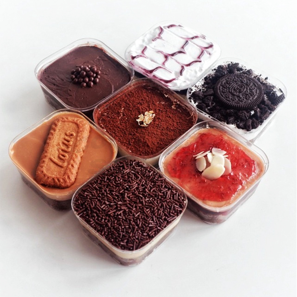 Jual Cup Puding Dessert Persegi 100ml (isi 10 pcs) | Shopee Indonesia