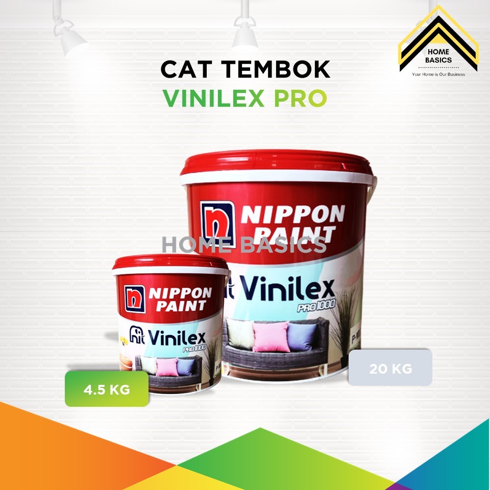 Jual Cat Tembok Vinilex Pro 1000 Nippon Paint 4.5 kg / Galon / Cat ...