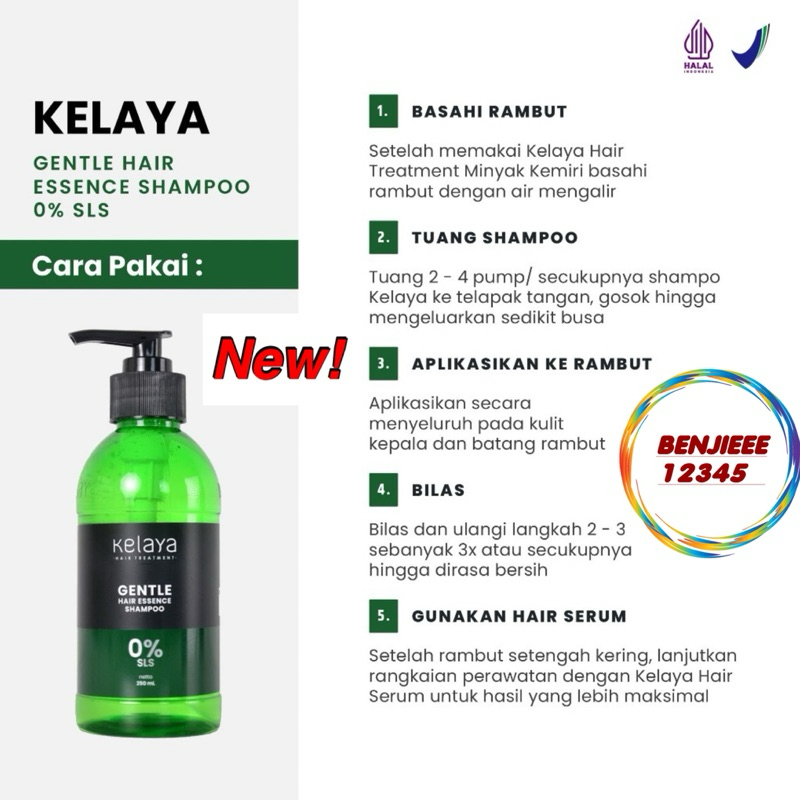 Jual NEW Kelaya Gentle Hair Essence Shampoo 250ml Non sls KELAYA shampo ...