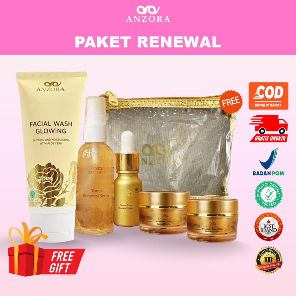 Jual Anzora Renewal Series Skin Repair Skincare untuk kulit flex hitam ...