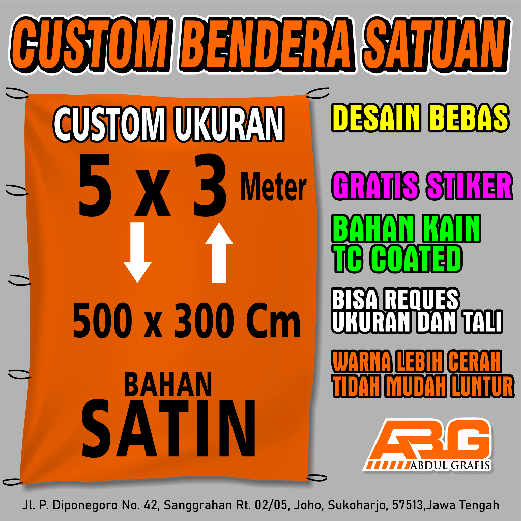 Jual BENDERA CUSTOM UK. 5 x 3 Meter BAHAN KAIN SATIN !!! | Shopee Indonesia