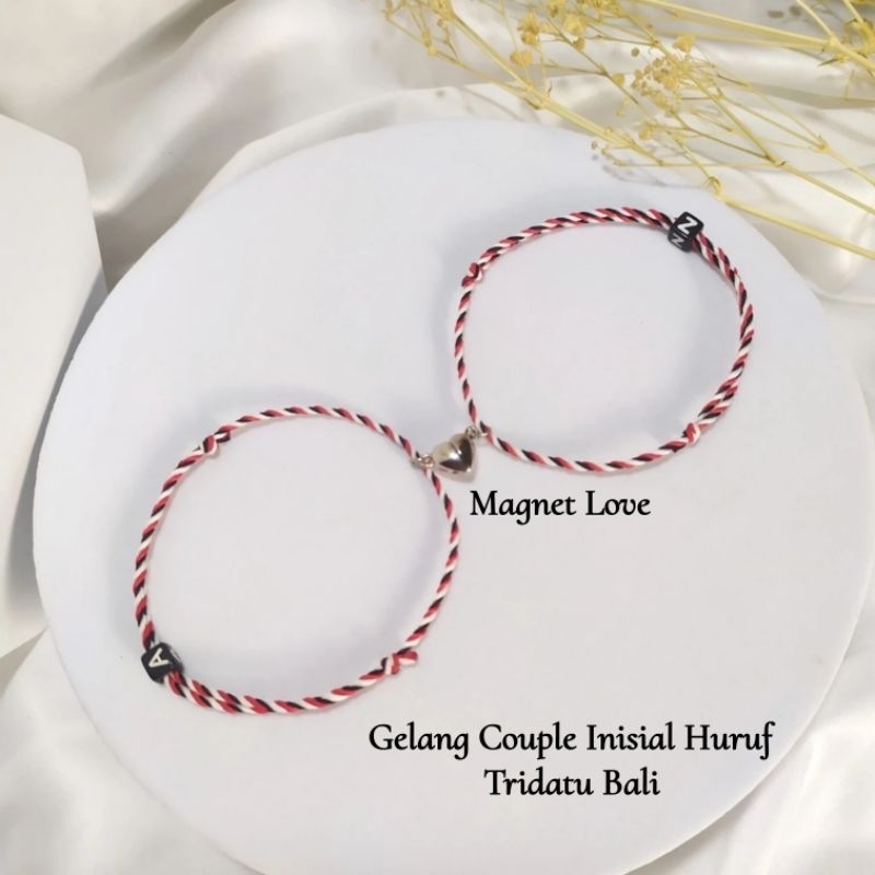Jual TRIDATU BALI / GELANG COUPLE TRIDATU BALI INISIAL HURUF / GELANG ...