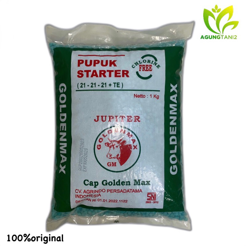 Jual NPK GOLDENMAX 21-21-21+TE JUPITER 1KG | Shopee Indonesia