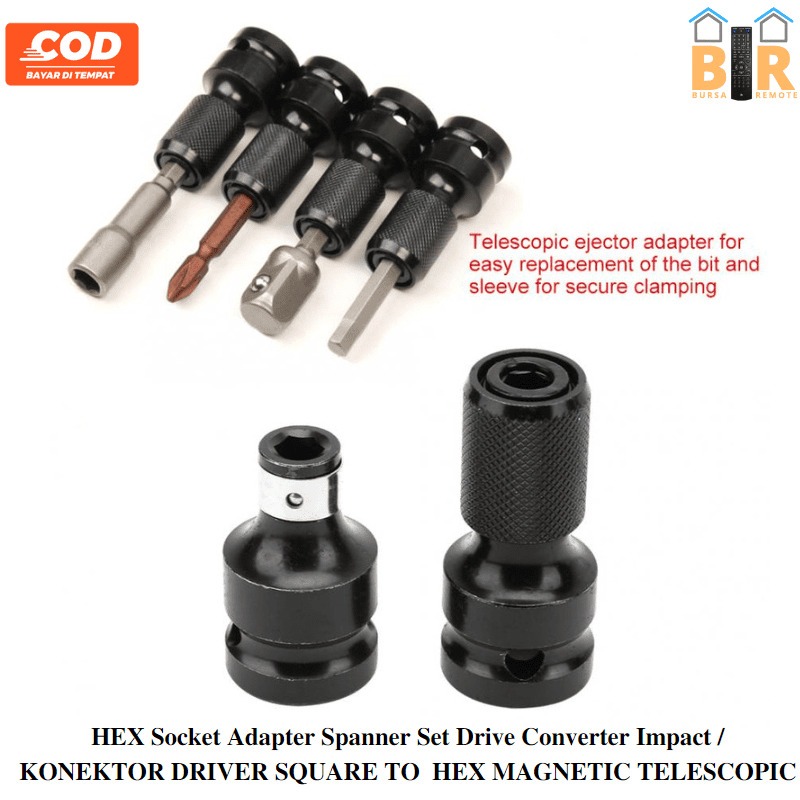 Jual HEX Socket Adapter Spanner Set Drive Converter Impact / KONEKTOR ...