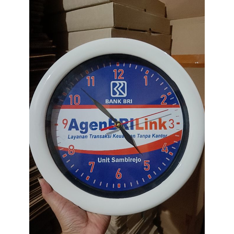 Jual jam dinding custom 30cm souvenir logo perusahaan ultah pernikahan ...