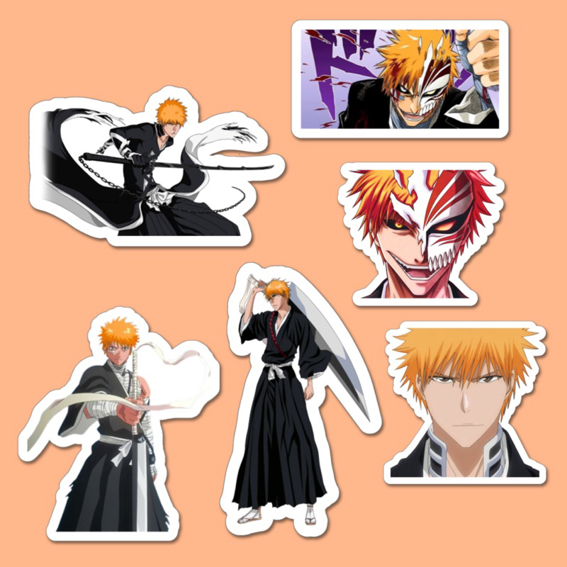 Jual Sticker Anime Bleach kurosaki ichigo rukia urushihara kon orihime ...