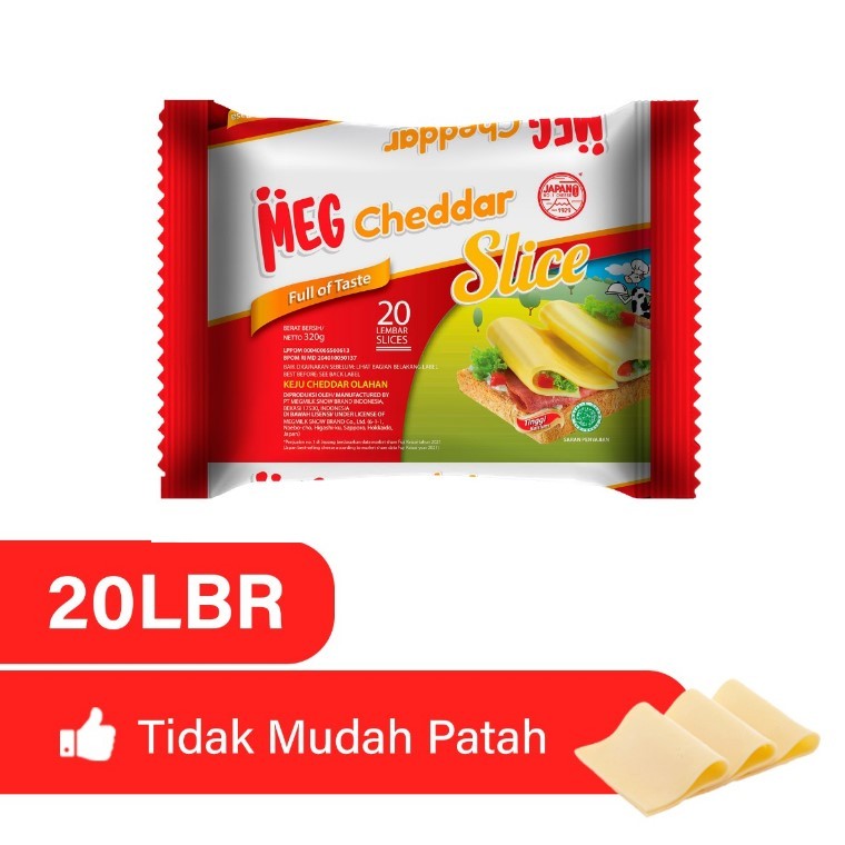Jual MEG Cheddar Cheese Slice for Burger isi 20 - Keju Slice | Shopee ...