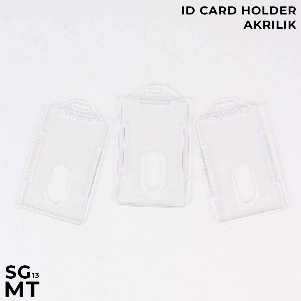 Jual ID Card Holder AKRILIK Polos Tempat Kartu Bening Case ID Card ...