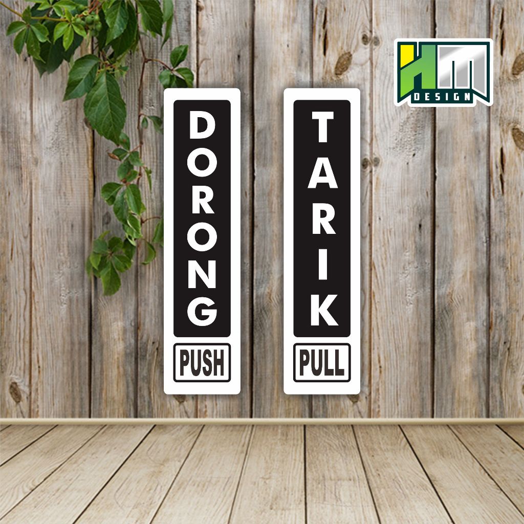 Jual Dorong Tarik | Sign Board Akrilik |Papan Tanda Pintu DORONG TARIK ...