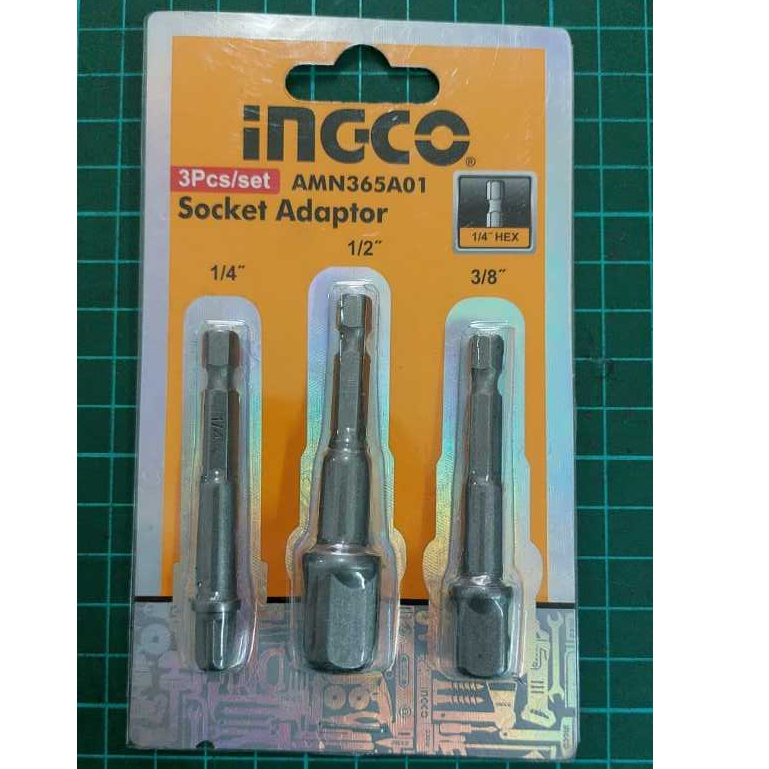Jual Socket Adaptor 1/4 3/8 1/2 inch INGCO AMN365A01 Impact Driver ...
