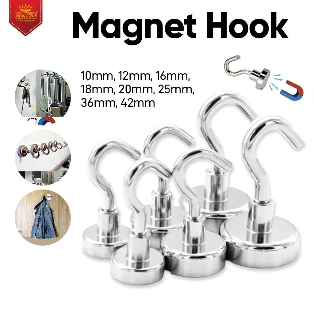 Jual STRONG MAGNET NEODYMIUM HOOK KAIL SUPER KUAT N35 Magnet Gantungan ...