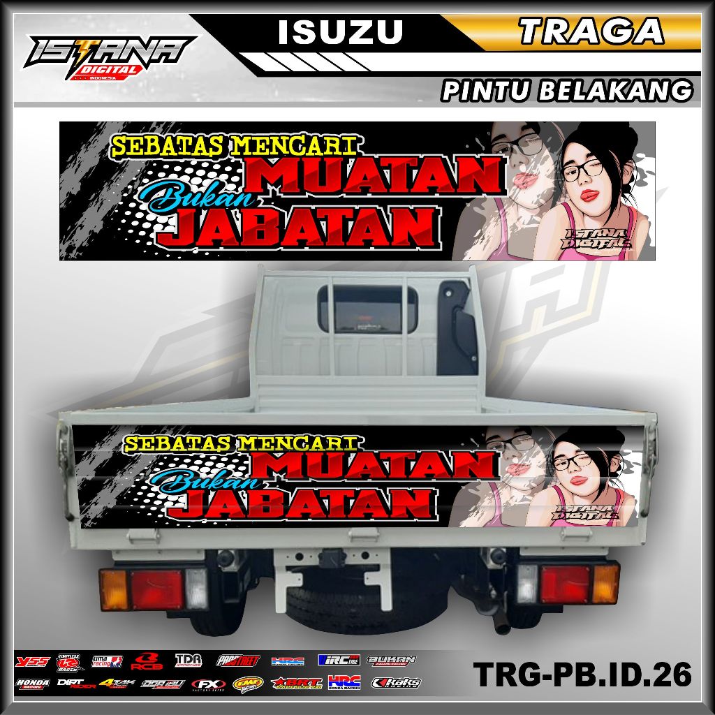 Jual Stiker Pintu Belakang Pick Up TRAGA - Sticker Variasi Pintu ...