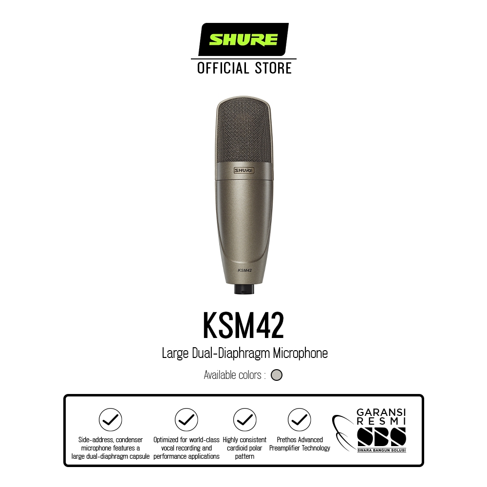 Jual Shure KSM42 Large Dual-Diaphragm Microphone | Shopee Indonesia