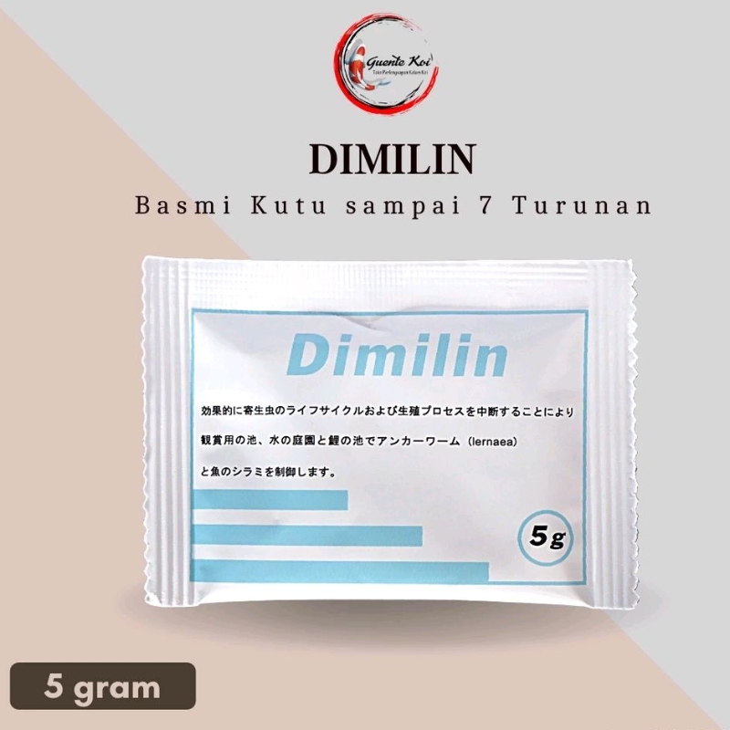 Jual DIMILIN 5 gram original pack (Made in Japan) Obat Kutu Ikan Koi ...