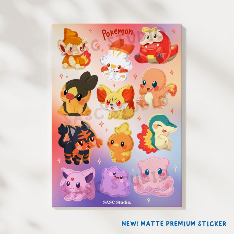 Jual POKEMON baby | stickersheet a6 waterproof | pikachu bulbasaur ...