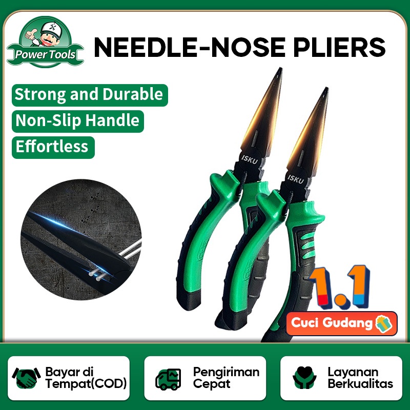 Jual ISKU Tang Lancip 6 inch / Tang Runcing 55# Steel Alat Perkakas ...