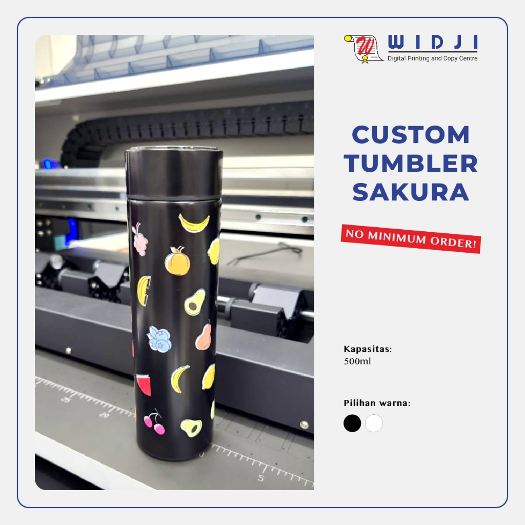 Jual Custom Tumbler | Botol Sakura Cetak / Print UV Nama / Logo ...