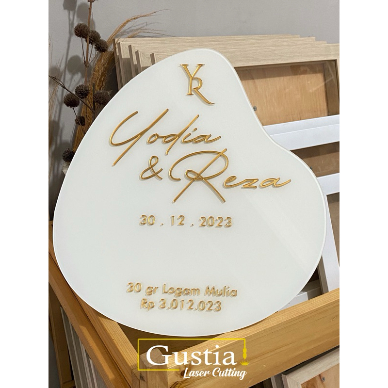 Jual (S, M, L) Akrilik Tetes Air Mahar | Dekorasi Mahar | Ornamen Mahar ...