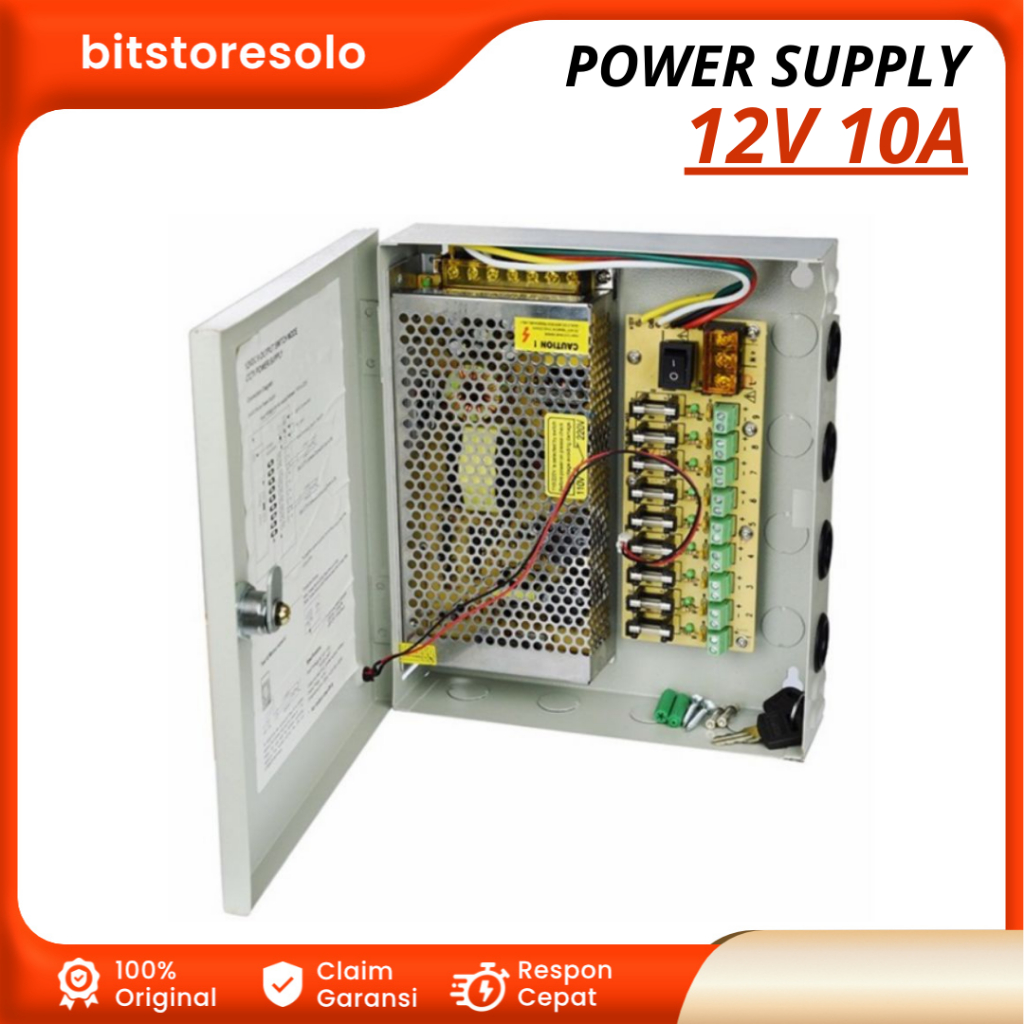 Jual Power Supply Adaptor CCTV 12V 10A Box | Shopee Indonesia