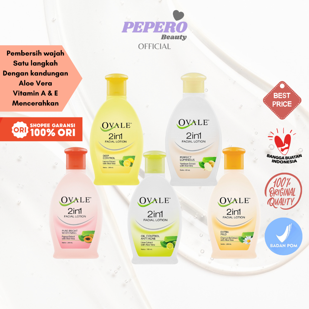 Jual OVALE Facial Lotion Botol 60ml / 100ml / 200ml | Shopee Indonesia