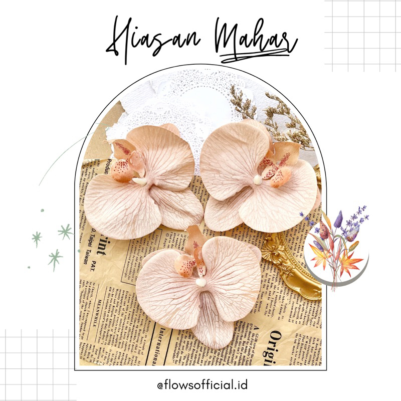 Jual BUNGA ANGGREK KAIN ARTIFICIAL / BUNGA ANGGREK HIASAN MAHAR ...