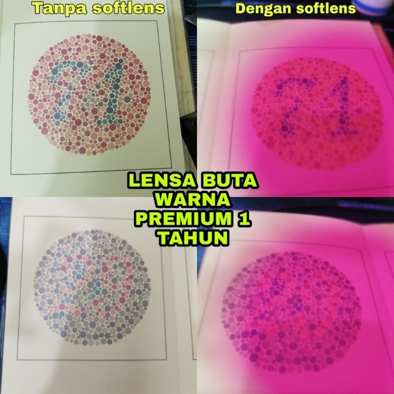 Jual LENSA BUTA WARNA PARSIAL (SOFTLENS BUTA WARNA) - 1 TAHUN (5 TAHUN ...