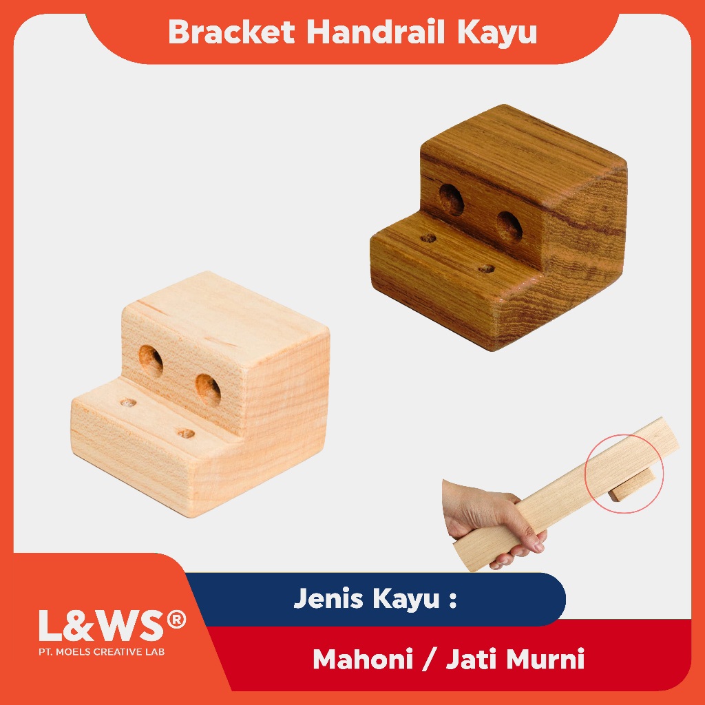Jual Penyangga Railing Tangga Kayu [Wall Mounted Handrail Bracket ...
