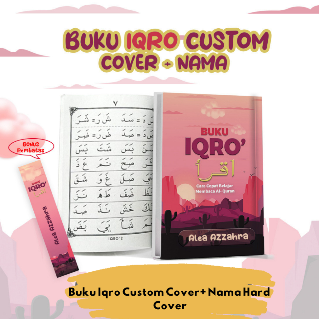 Jual Buku Iqro Custom Cover + Nama Dan Bisa Pakai Foto Untuk Anak ...