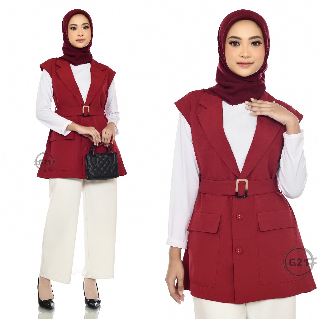 Jual Outer Rompi Vest Blazer Balero Cardigan Wanita Tanpa Lengan Body ...