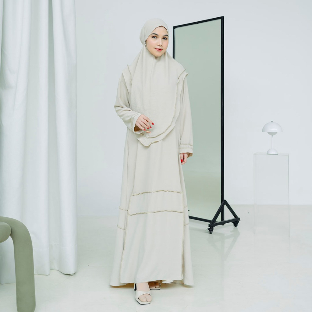 Jual Lozy Hijab - Khansa Abaya Set (Gamis Umroh Haji Abaya Set Kerudung) | Shopee Indonesia